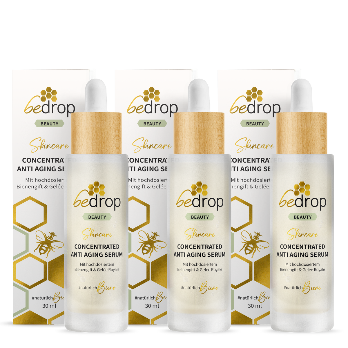 Vorteilsset Anti-Aging Serum Gesichtsserum mit hochdosiertem Bienengift ...